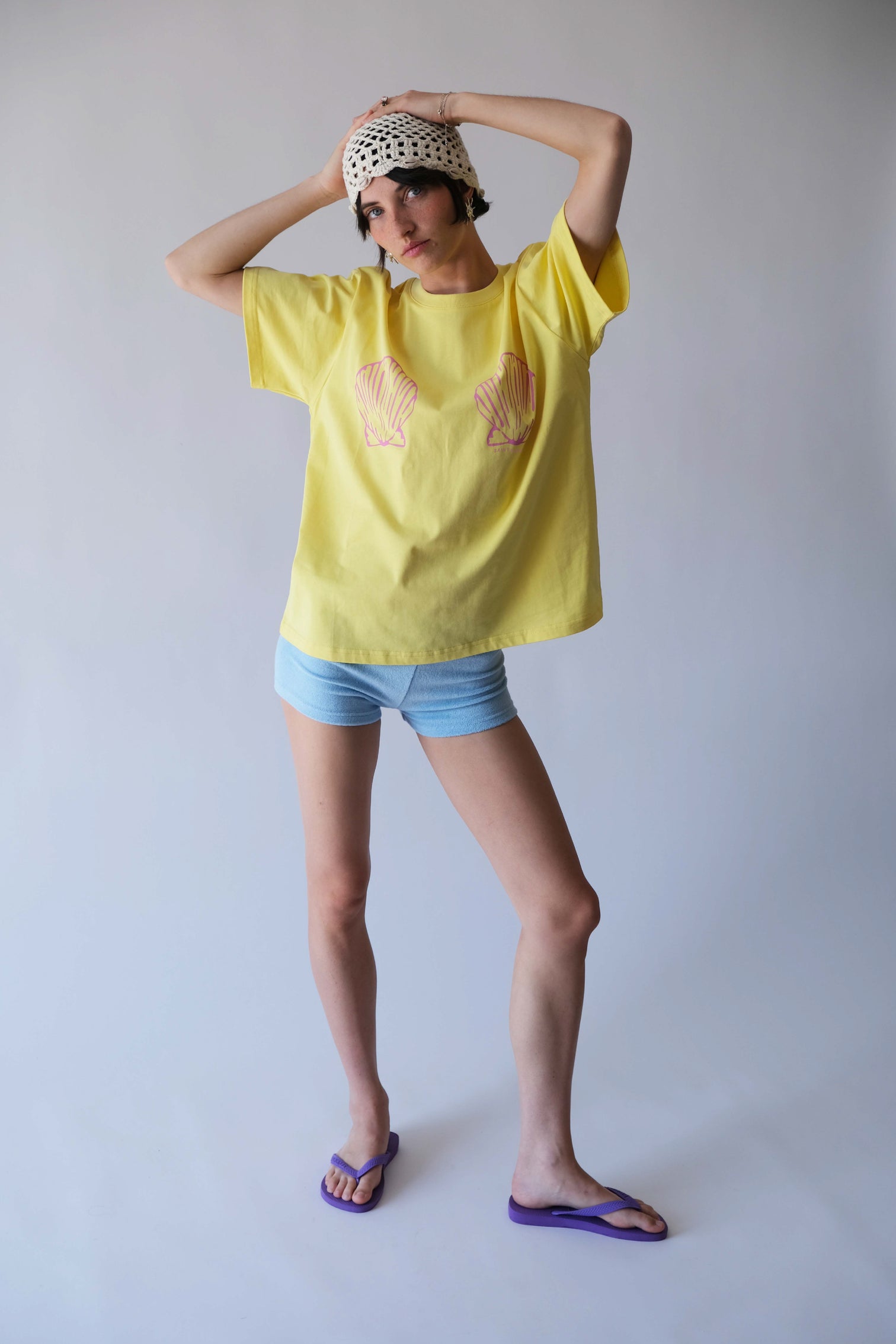 Shell Boyfriend Tee in Yellow – Saint Paradiso