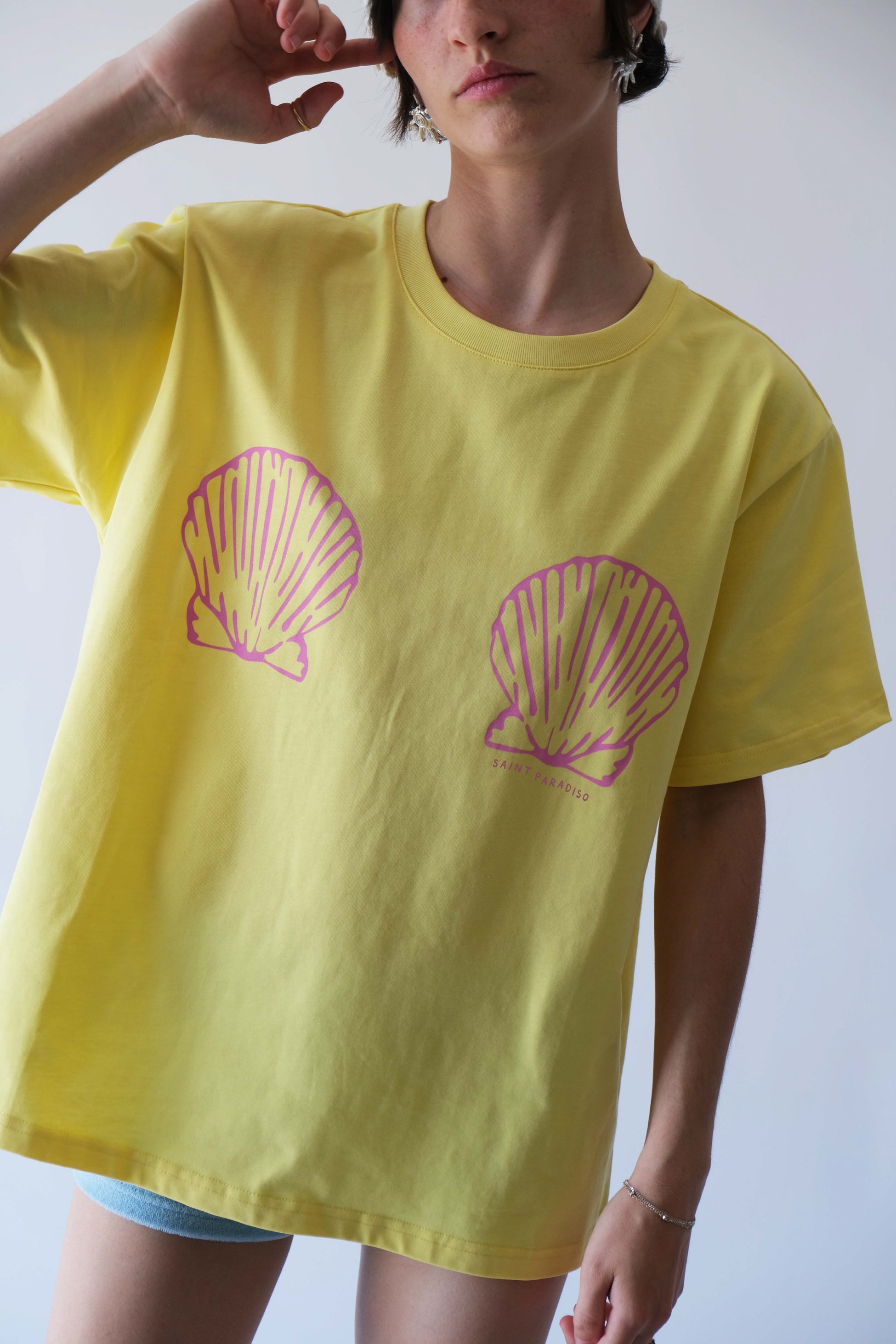 Shell Boyfriend Tee in Yellow – Saint Paradiso